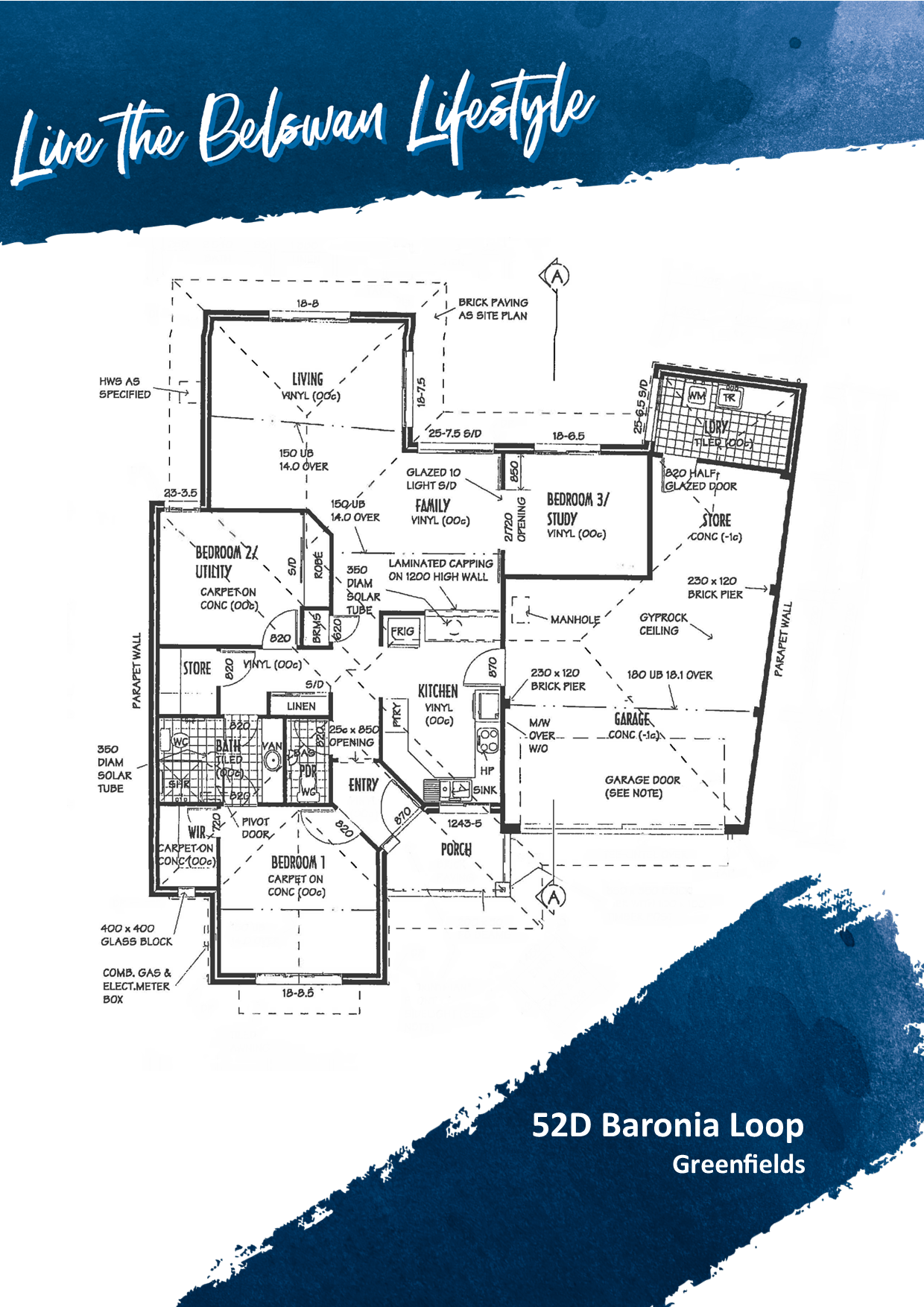 Brochure floor plan 52D baronia loop • Belswan